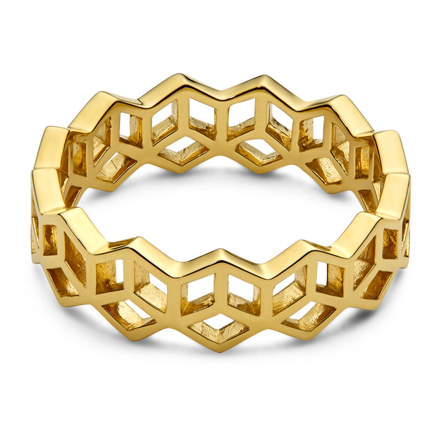 Hex Stack Ring - Cut Out – ReRe Jewelry
